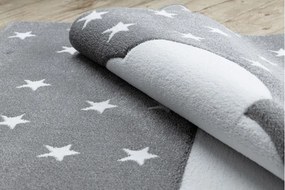 Dywany Łuszczów, Dětský kusový koberec Petit Cloud stars grey, 140x190, šedá, dětský pokoj