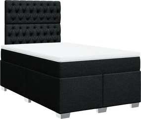 Box spring postel s matrací černá 120x190 cm textil 3290436