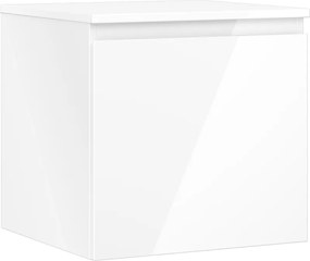 Mexen Orio, koupelnová skříňka 50 cm s horní částí, 1 zásuvka, bílá lesklá, 91A10-05047-1-BFC00