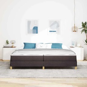 Postel s boxspringem s matrací Tmavě hnědá 200 x 200 cm textil 3398594