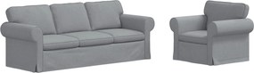 Set pohovek 2 ks Světle šedá textil 3407574