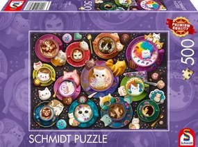 SCHMIDT Puzzle Kávová koťátka / 500 dílků / 48,1 x 34,1 cm