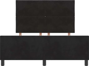 Postel s boxspringem s čelo Černá 160 x 200 cm samet 3345019