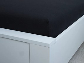 XPOSE® Jersey prostěradlo Exclusive - černé 180x200 cm