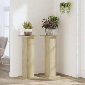 Stojany na rostliny 2 ks dub sonoma 30 x 30 x 80 cm kompozit 3307866