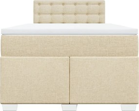 Box spring postel s matrací krémová 120x190 cm textil 3288146