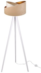 Stojací lampa Werona 7, 1x béžové/krémové textilní stínítko se vzorem, g, w