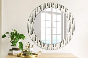 Kulaté dekorativní zrcadlo Pruhovaný vzor fi 60 cm