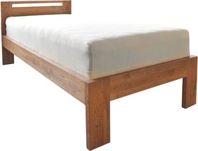 Dubová postel Mono Klasik 4 cm masiv rustik - olej Dark Oak