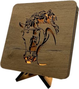 Li-Go "Hlava koníka" lampa 19x19 cm provedení povrchu: dub světlý