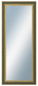 DANTIK - Zarámované zrcadlo - rozměr s rámem cca 50x120 cm z lišty ZVRATNÁ zelenozlatá plast (3070)