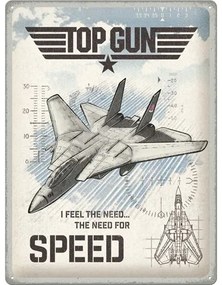 Postershop Plechová cedule:Top Gun - Jet - 30x40 cm