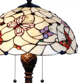 Stolní lampa Tiffany Butterfly Garden – 41x60 cm