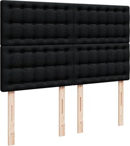 Box spring postel s matrací černá 160x200 cm textil 3291347
