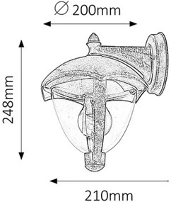 Rabalux 8670 - Venkovní svítidlo MIAMI 1xE27/40W/230V IP44