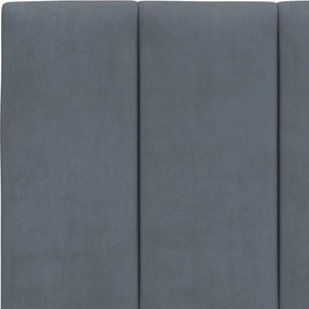 Postel s matrací Hanko tmavě šedá 160 x 200 cm samet 3208605
