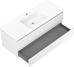 Mexen Orio, koupelnová skříňka 120 cm s umyvadlem Otis, 2 zásuvky, bílá matná, 91A10-12047-2-BFF01-W18M01