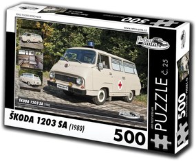 Puzzle retro-auta puzzle č. 25 škoda 1203 sa (1980) 500 dílků