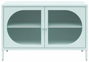 Světle modrá kovová vitrína 100x64x40 cm Luna – Støraa