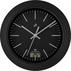 Auriol® Koupelnové hodiny řízené rádiovým signálem (plastová černá)