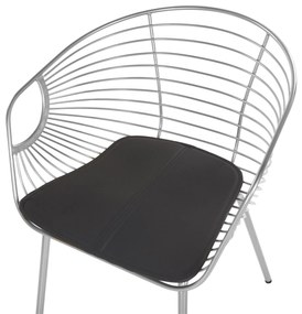 Sada 2 kovových židlí stříbrná HOBACK Beliani