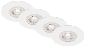 Brilo - SADA 4x LED Koupelnové podhledové svítidlo LED/4,9W/230V IP44 bílá