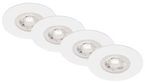 Brilo - SADA 4x LED Koupelnové podhledové svítidlo LED/4,9W/230V IP44 bílá