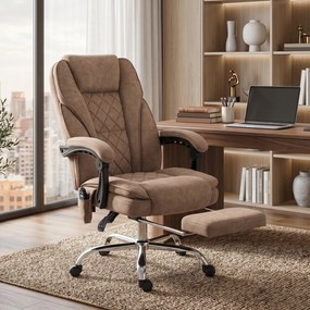 Kancelářská židle Vinsetto s vibrační masáží — ergonomická polohovatelná židle k psacímu stolu s vyhřívanou bederní opěrkou, výškově nastavitelná, ot…