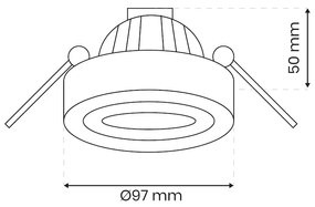 Podhledové svítidlo Nusa Round, 1x bílé kovové stínítko, (možnost polohování), w