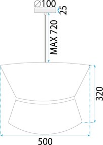 Toolight Toolight, stropní svítidlo 1xE27 APP1503-1CP, černá-zlatá, OSW-03697