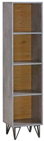 Regál LOFTER 11 beton millenium + dub wotan