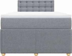 Box spring postel s matrací světle šedá 120 x 200 cm textil 3287437