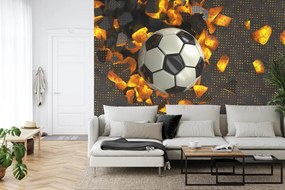 Fototapeta Fotbalový 3D Sportovní Míč Strukturální vinyl 135x90