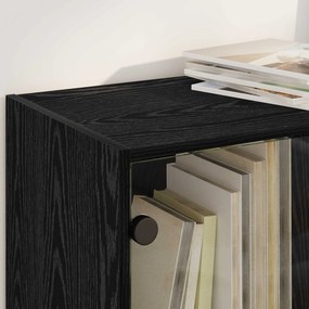 Vysoký bufet Černý dub 68 x 37 x 142 cm Kompozitní dřevo 3402631