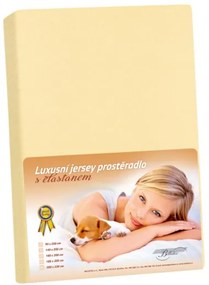 Bellatex prostěradlo jersey LUX  Vanilková rozměr 200x220 cm