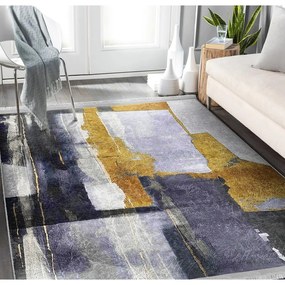 Žluto-tmavě modrý pratelný koberec 160x230 cm Unique – Mila Home