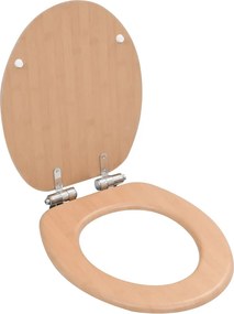 WC sedátko s funkcí pomalého sklápění 2 ks MDF motiv bambusu 276994