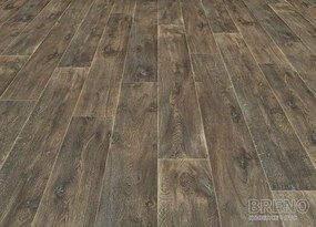 Breno PVC TOPTEX Texas Oak 620D – tmavě hnědé dřevo, šíře 500 cm