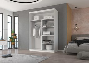 ADRK Furniture Posuvná skříň se zrcadlem ESTI 150 SW-ESI-150-S