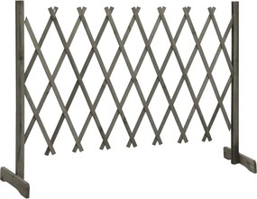 Zahradní trelážový plot šedý 150 x 80 cm masivní jedle 314827