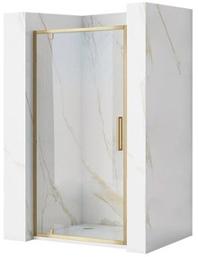 Rea Rapid Swing, 1-křídlé sprchové dveře 1000x1950 mm, 6mm čiré sklo, zlatý matný profil, REA-K2503