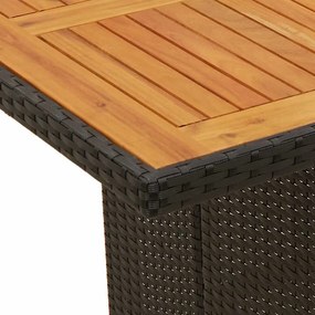 9dílný zahradní bistro set s poduškami černý polyratan 3277134