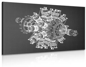 Obraz hvězdicový motor - 60x40 cm