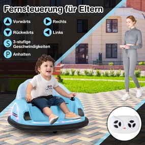 Costway Auto s pojízdným nárazníkem pro batolata 12 V Elektrické 360° Spin auto