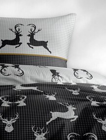 Bierbaum povlečení flanelové 3923 Deer Grafit 135x200/80x80 cm