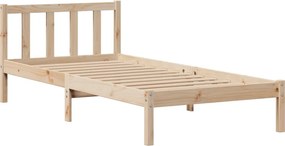 Postel s knihovnou bez matrace 75 x 190 cm masivní borovice 3321727