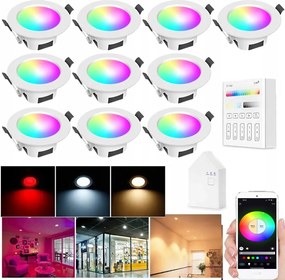 Led Zapuštěná Lampa Subosi 5W Rgb Bílá WiFi Bluetooth Alexa Google 10 ks