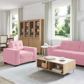 Set pohovek 3 ks Růžová samet 3324642
