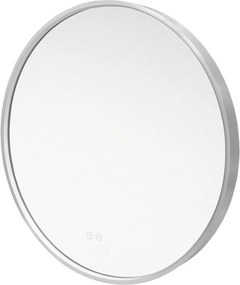 Mereo Mereo, kulaté LED zrcadlo, průměr 60 cm, LED osvětlení, rám z broušené oceli, MER-CN164S