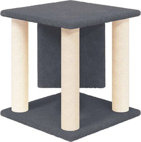 Škrabadlo pro kočky se sisalovými sloupky tmavě šedé 37 cm 171656